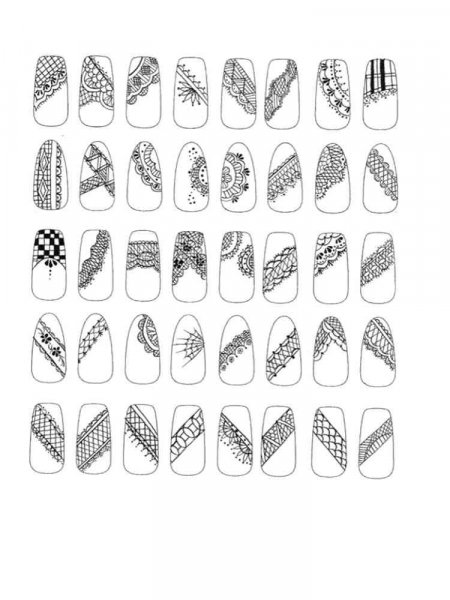 Nail coloring pages