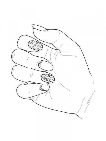Nail coloring pages