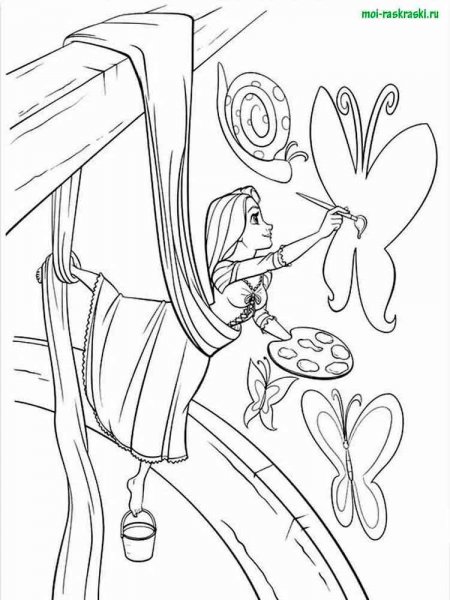 Rapunzel coloring pages
