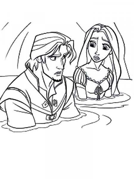 Rapunzel coloring pages