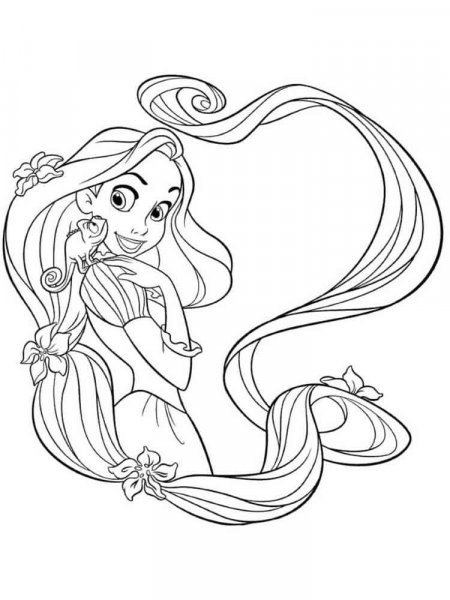 Rapunzel coloring pages