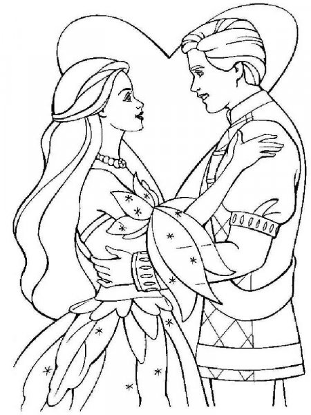 Barbie and Ken coloring pages