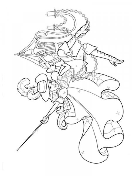 Barbie and the three Musketeers coloring pages