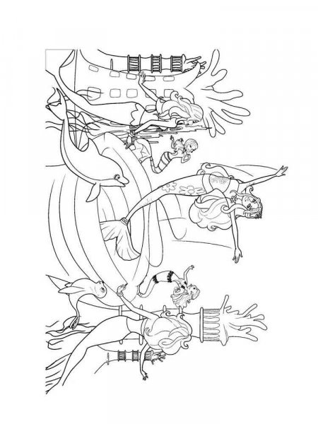 Barbie Mermaid coloring pages