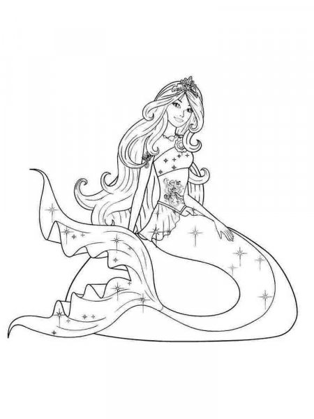 Barbie Mermaid coloring pages