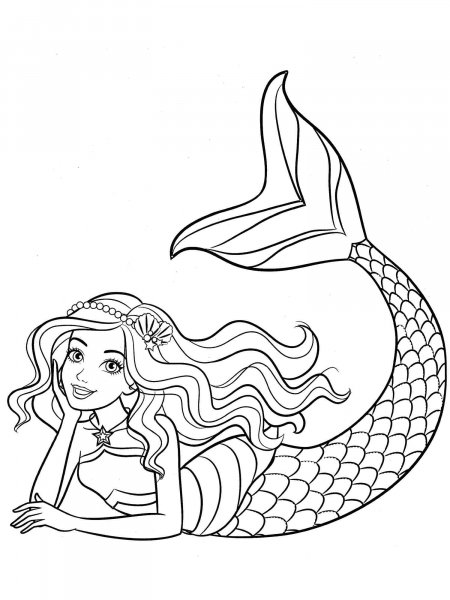 Barbie Mermaid coloring pages