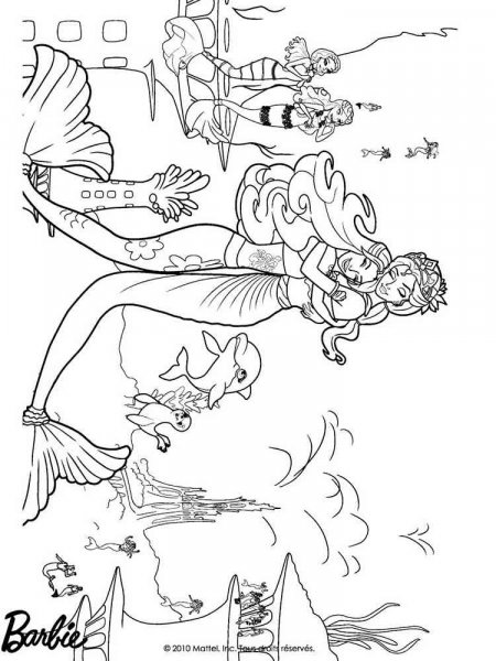 Barbie Mermaid coloring pages