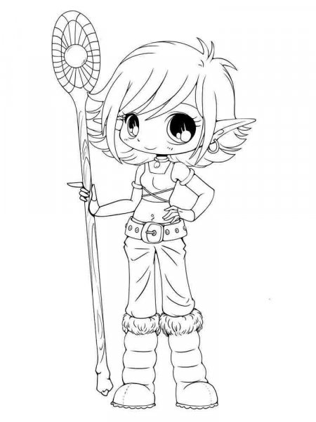 Chibi coloring pages