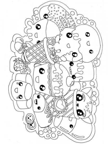 Cute Food coloring pages