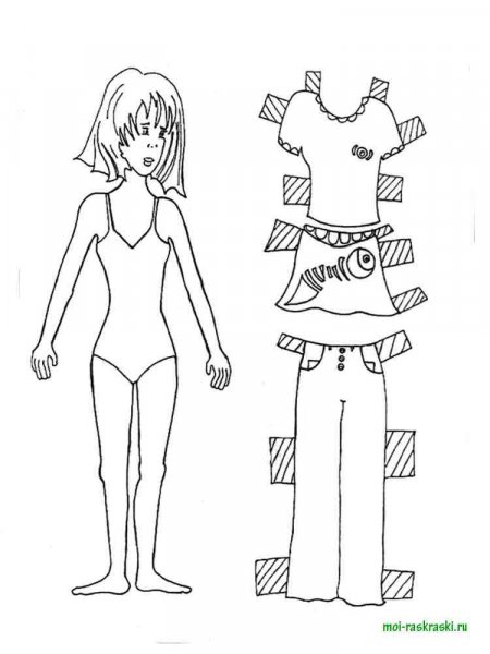 Dolls coloring pages
