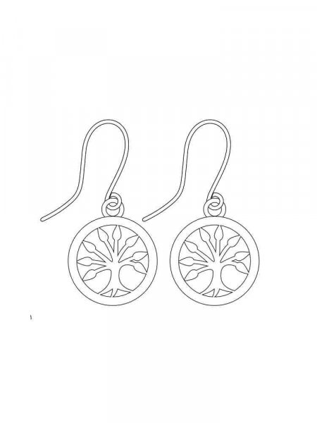 Earring coloring pages