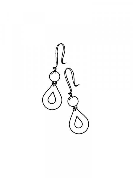 Earring coloring pages