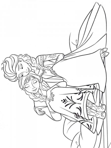 Elsa & Anna coloring pages