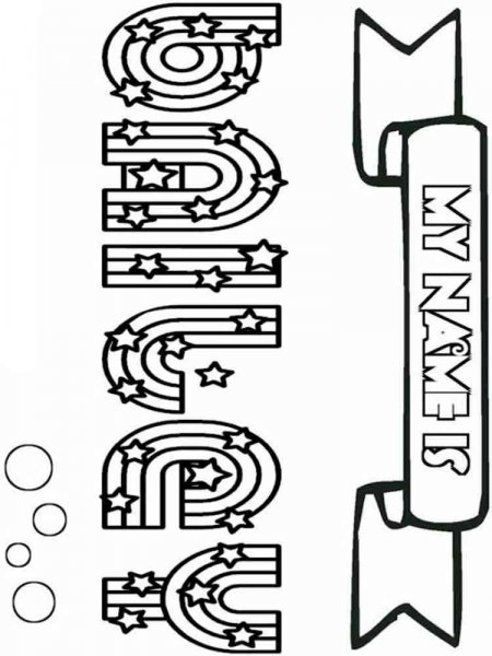 Girls Names coloring pages