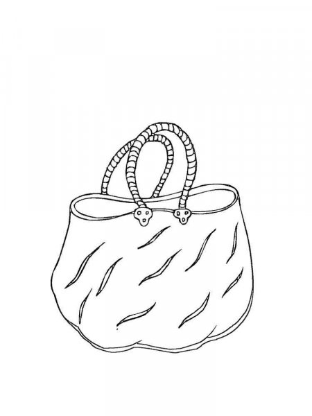 Handbag coloring pages