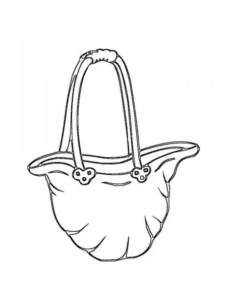 Handbag coloring pages