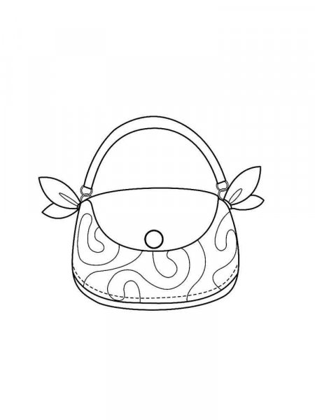 Handbag coloring pages