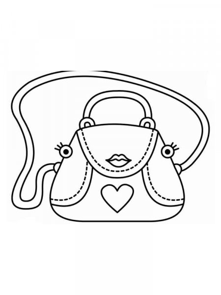 Handbag coloring pages