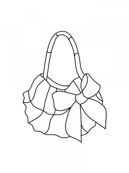 Handbag coloring pages