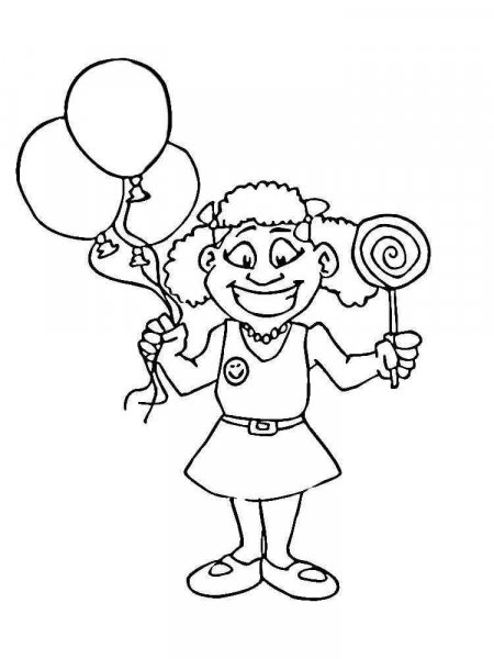 Happy Girl coloring pages