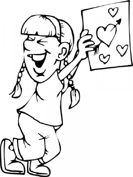 Happy Girl coloring pages