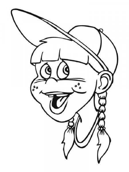 Happy Girl coloring pages