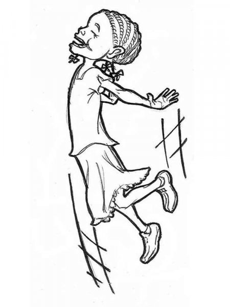 Happy Girl coloring pages