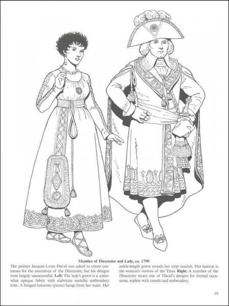 Historical Fashion coloring pages