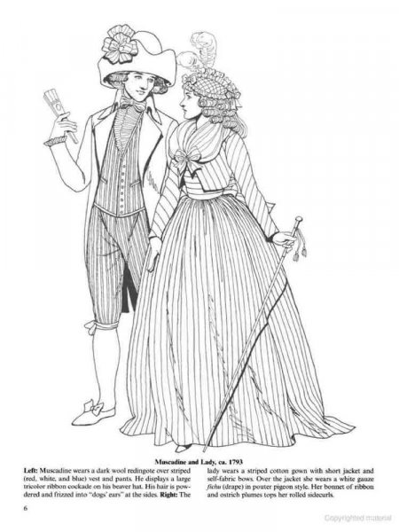 Historical Fashion coloring pages