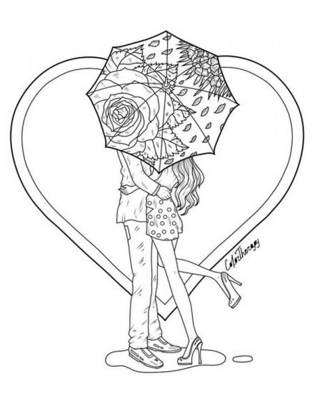 Lovers coloring pages