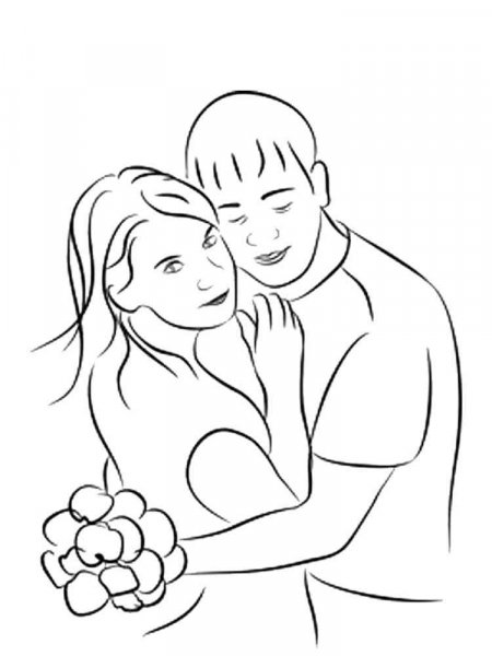 Lovers coloring pages