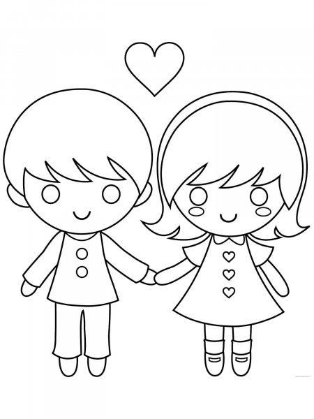 Lovers coloring pages