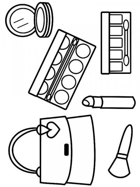Makeup coloring pages