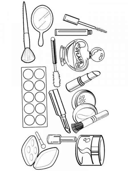 Makeup coloring pages
