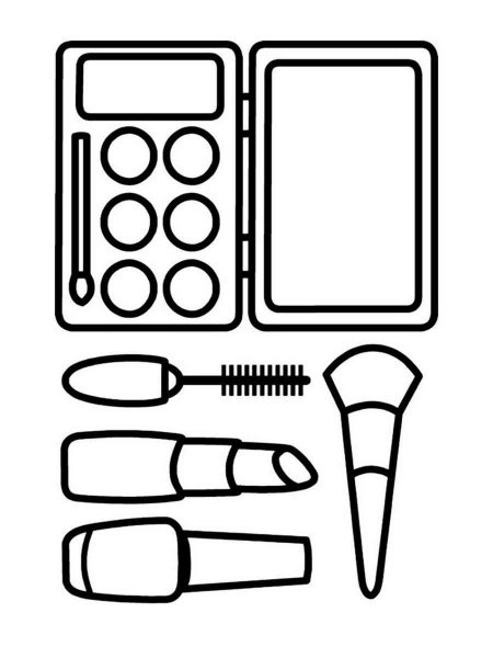 Makeup coloring pages