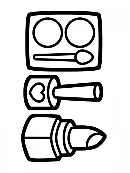 Makeup coloring pages