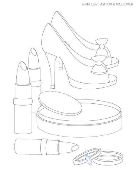 Makeup coloring pages