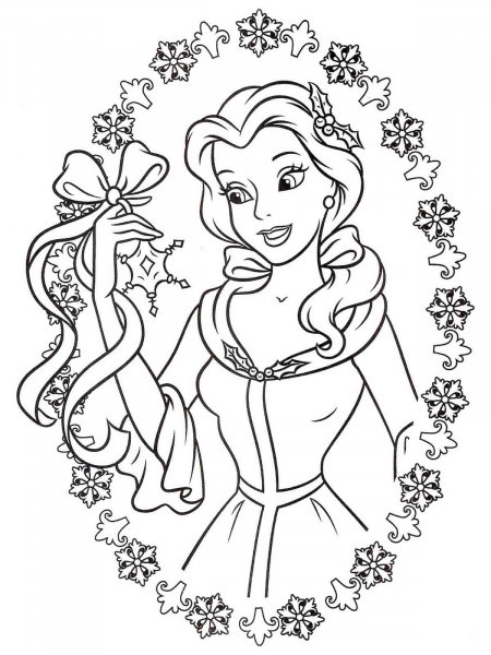 Princess Belle coloring pages