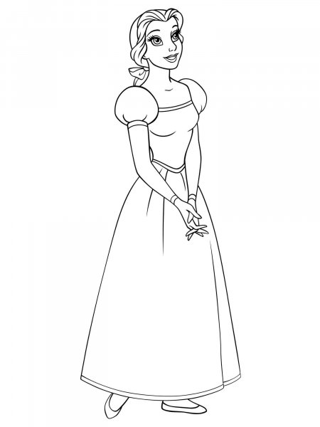 Princess Belle coloring pages