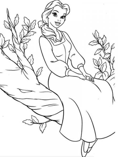 Princess Belle coloring pages