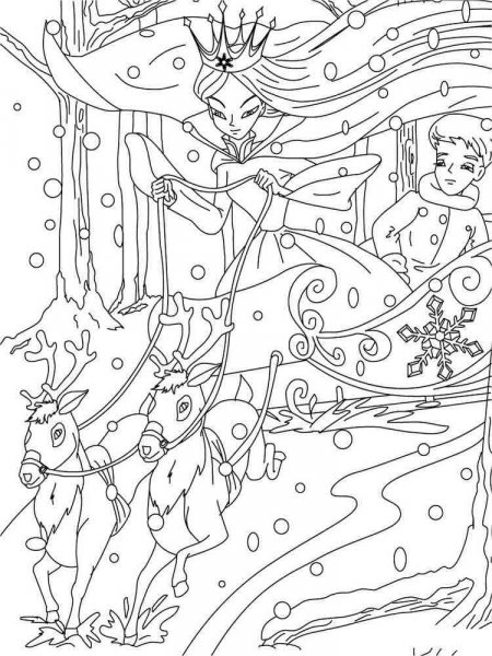 The Snow Queen coloring pages