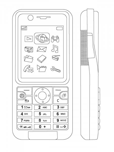 Cell Phone coloring pages