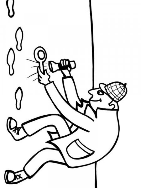 Detective coloring pages