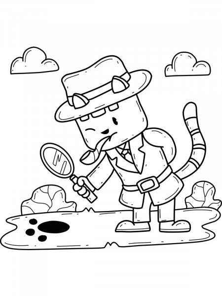 Detective coloring pages