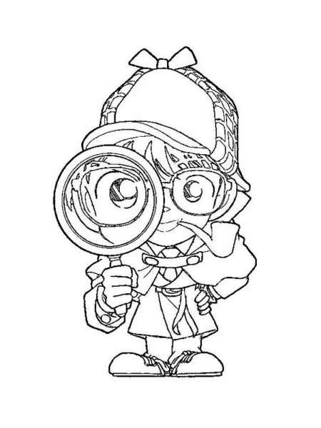 Detective coloring pages