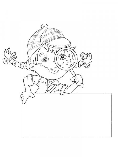 Detective coloring pages