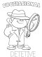 Detective coloring pages