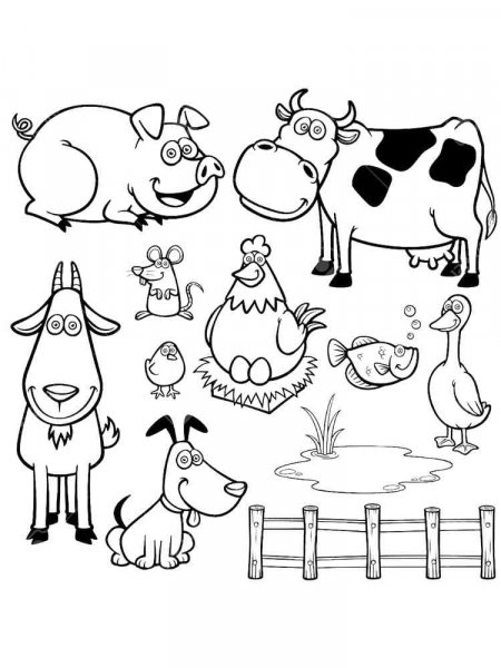 Farm coloring pages