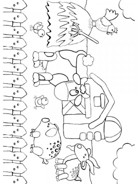 Farm coloring pages