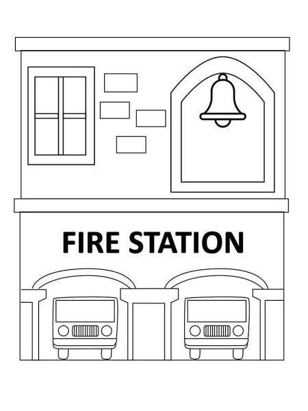 Fire Station coloring pages